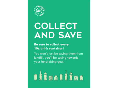 Poster, Collect & Save (Fundraising Goal) | Containers for Change